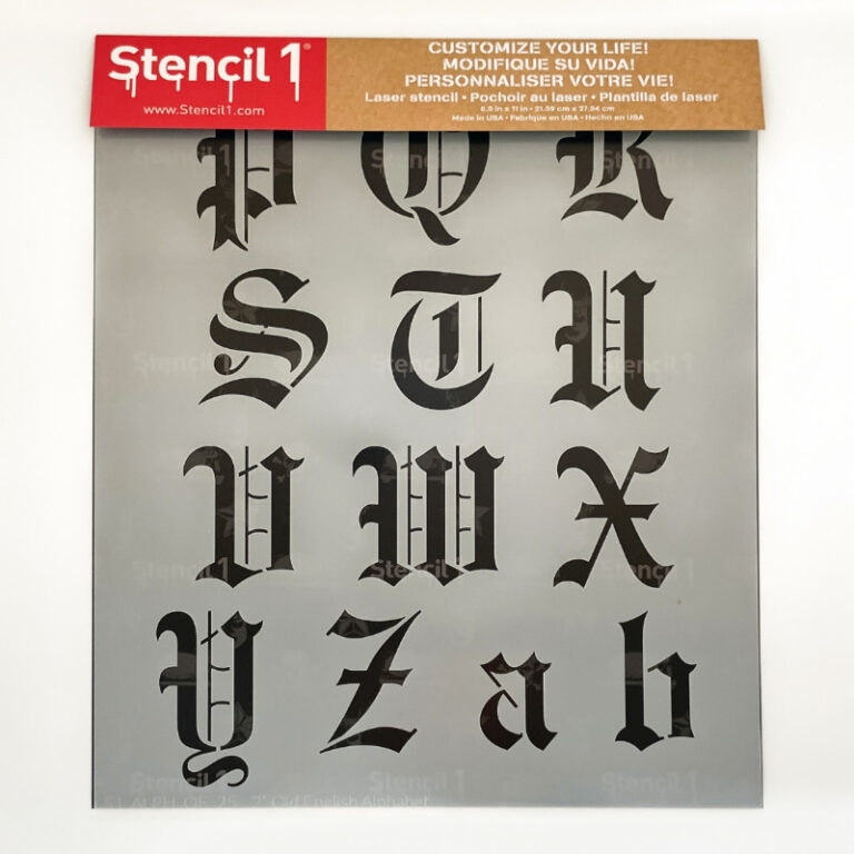 Old English Font Stencil | Stencil 1
