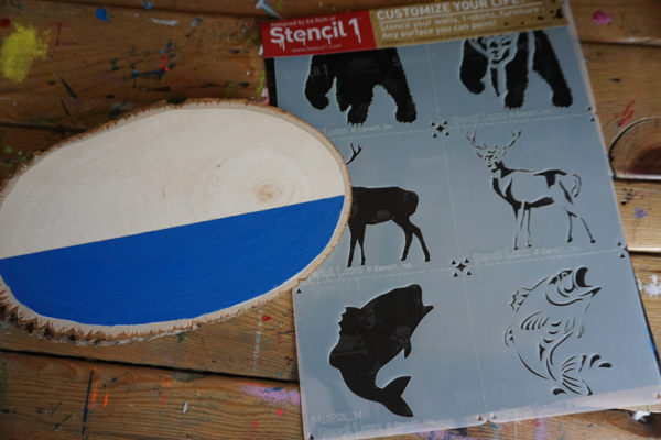 Farmhouse Stenciled Wood Slabs | Stencil 1