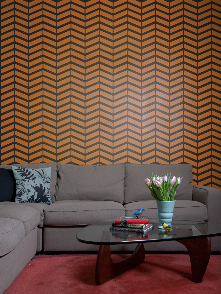 Chevron with Break Repeat Pattern Pro Stencil (22" x 66") | Stencil 1