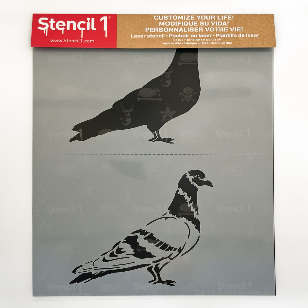 Pigeon Stencil – 2 Layers | Stencil 1