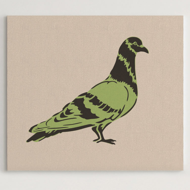 Pigeon Stencil – 2 Layers | Stencil 1
