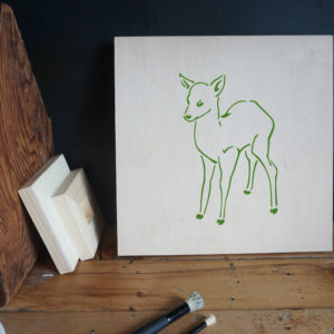 Baby Deer Stencil (8.5″x11″) | Stencil 1