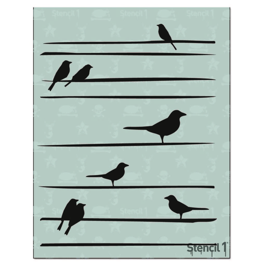 Bird Cage & Bird Stencil (8.5″x11″) | Stencil 1