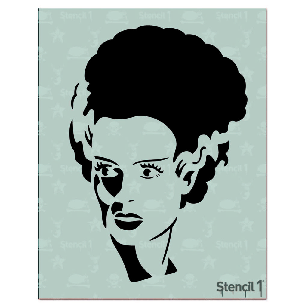 Bride of Frankenstein Stencil (8.5″x11″) | Stencil 1