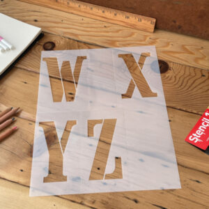 Cargo Font Stencil 4 Inches Tall | Stencil 1