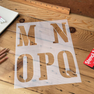 Cargo Font Stencil 4 Inches Tall | Stencil 1