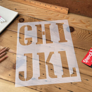 Cargo Font Stencil 4 Inches Tall | Stencil 1