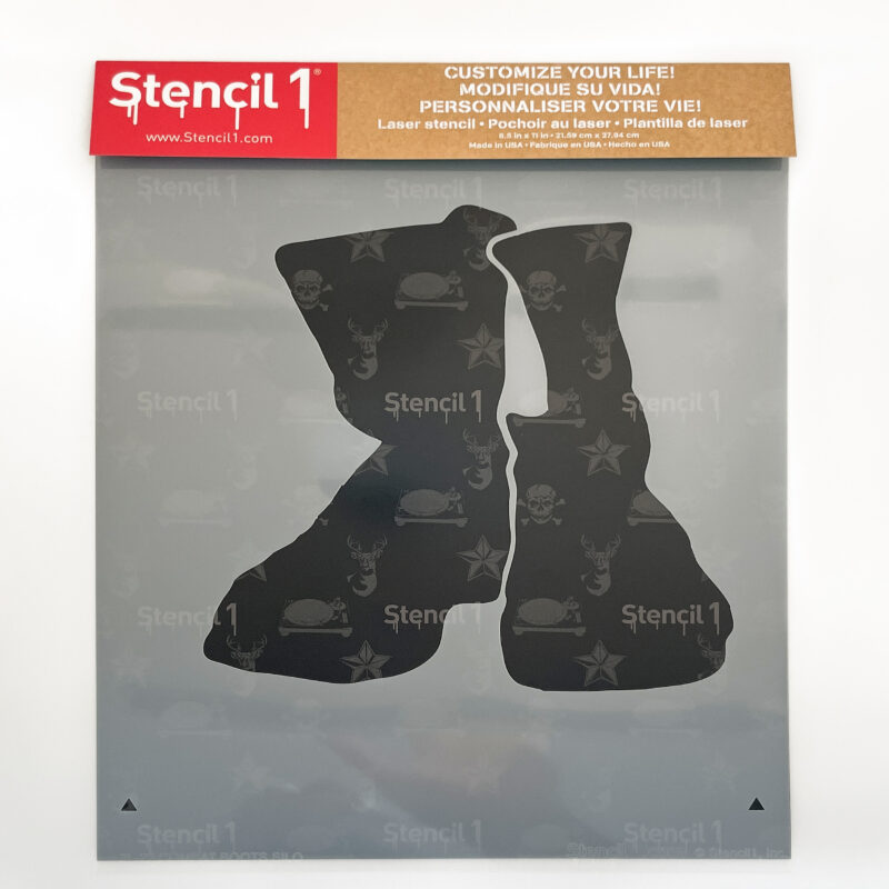 Combat Boots Stencil – Two Layers | Stencil 1