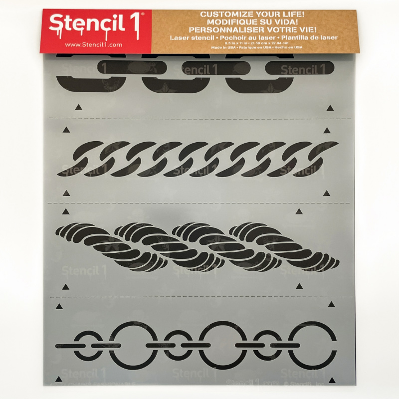 Repeat Fashion Chains Stencil 4-pack | Stencil 1