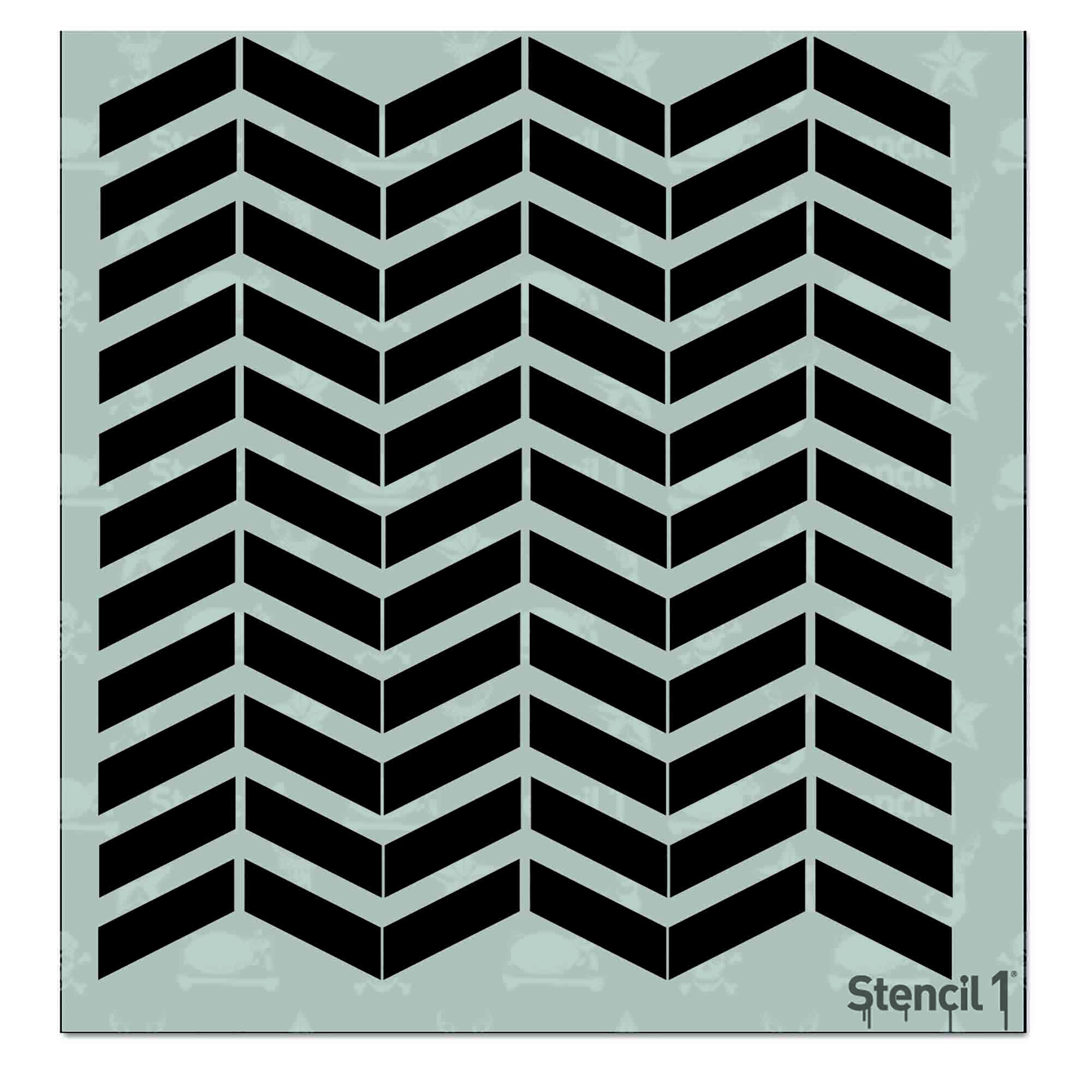 Chevron Repeat Pattern Stencil -Small (5.75"x6") | Stencil 1