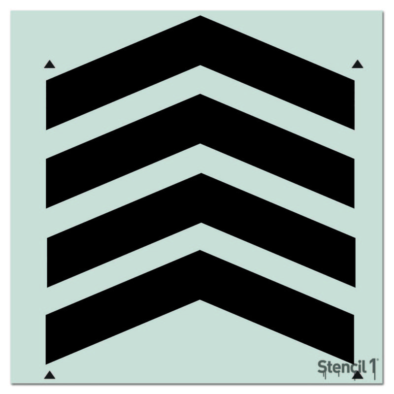Chevron Full Repeat Pattern Stencil (11"x11") | Stencil 1