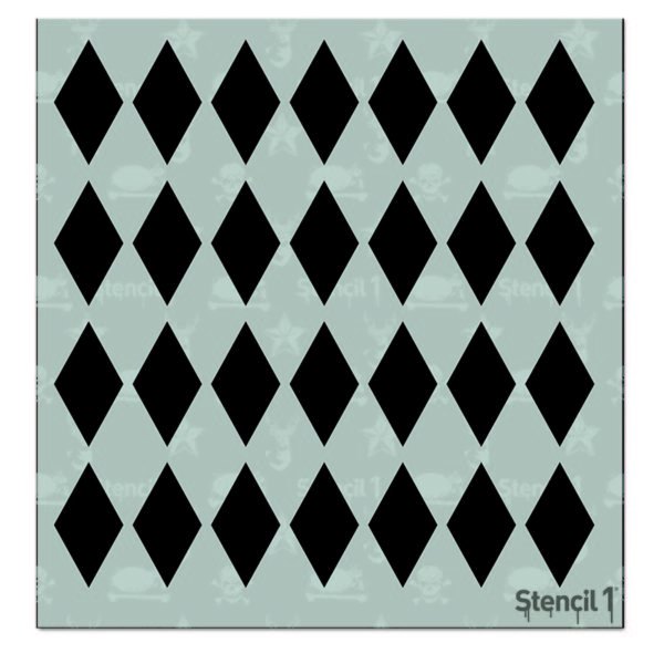 Diamond Repeat Pattern Stencil -Small (5.75″x6″) | Stencil 1