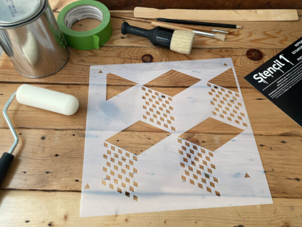 Geometric 3D Repeat Pattern Stencil (11"x11") | Stencil 1