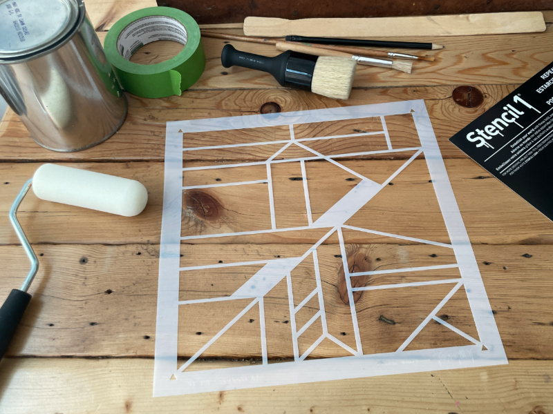 Geo Pattern Stencil (11"x11") | Stencil 1