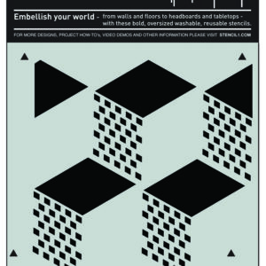 Geometric 3D Repeat Pattern Stencil (11"x11") | Stencil 1