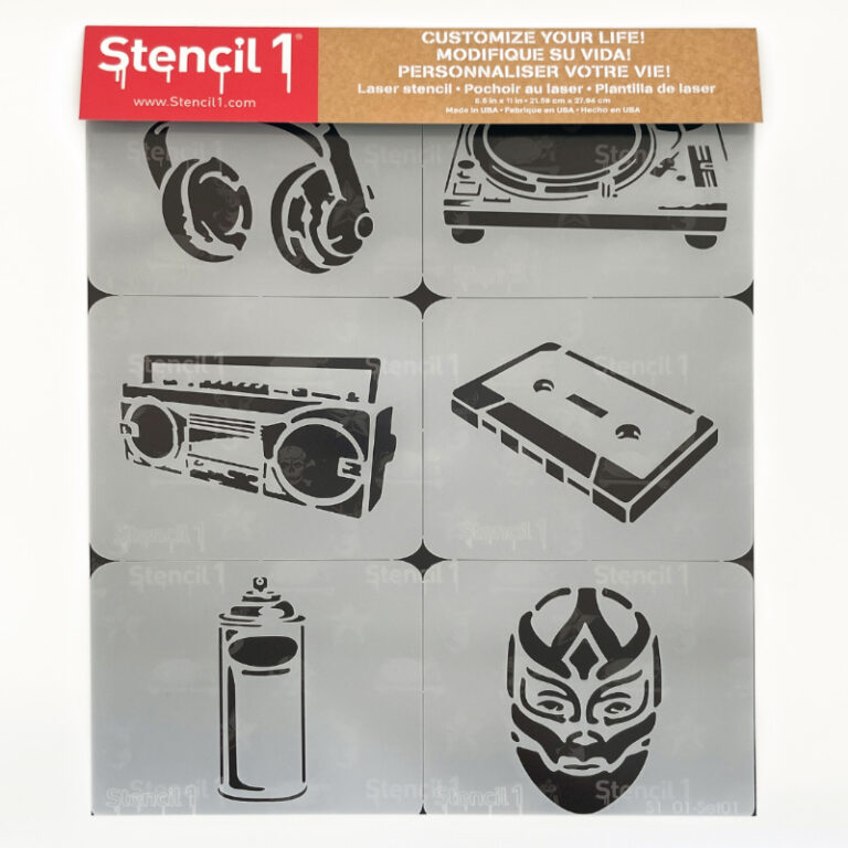 Graffiti Mini Stencil Set #1 6-pack | Stencil 1