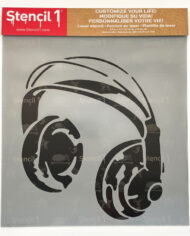 Headphones Stencil (8.5″x11″) | Stencil 1