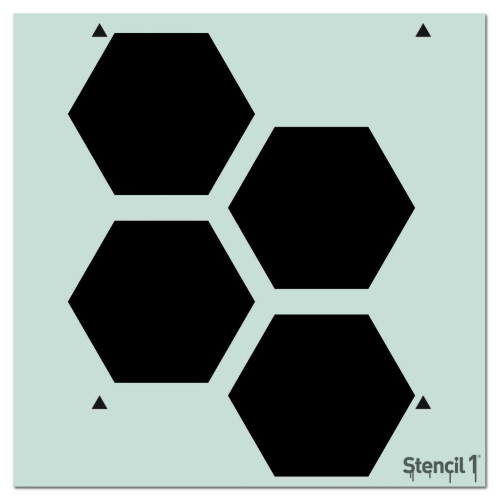 Hexagon Repeat Pattern (11"x11") | Stencil 1