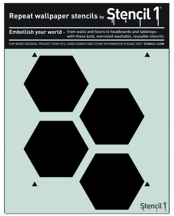 Hexagon Repeat Pattern (11"x11") | Stencil 1