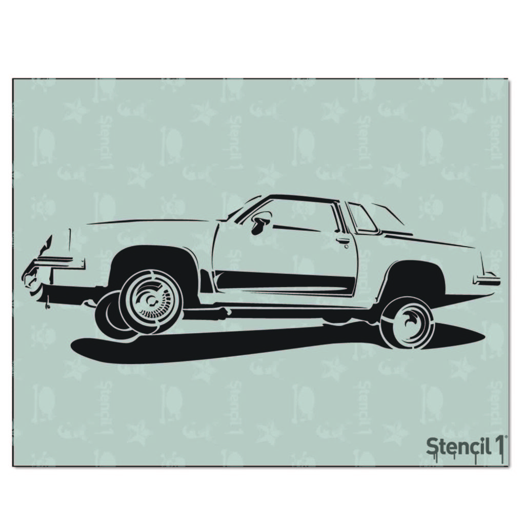 Hydraulic Car Stencil (8.5"x11") | Stencil 1