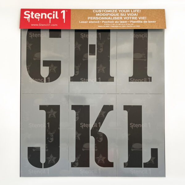 Cargo Font Stencil 4 Inches Tall | Stencil 1