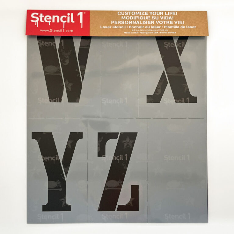 Cargo Font Stencil 4 Inches Tall | Stencil 1