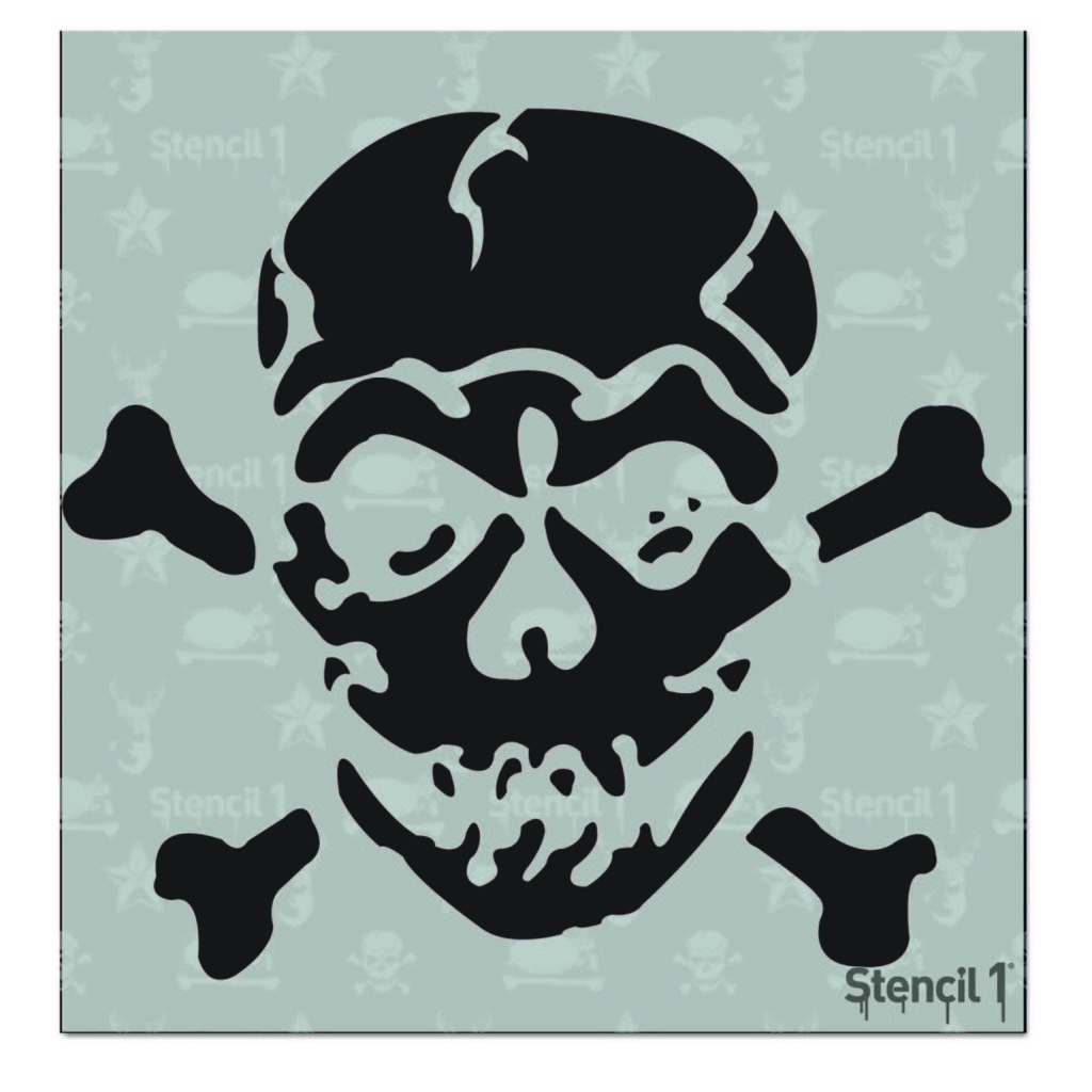 Jolly Roger Stencil – Small (5.75″x6″) | Stencil 1