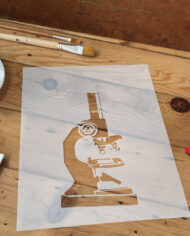 Microscope Stencil (8.5"x11") | Stencil 1