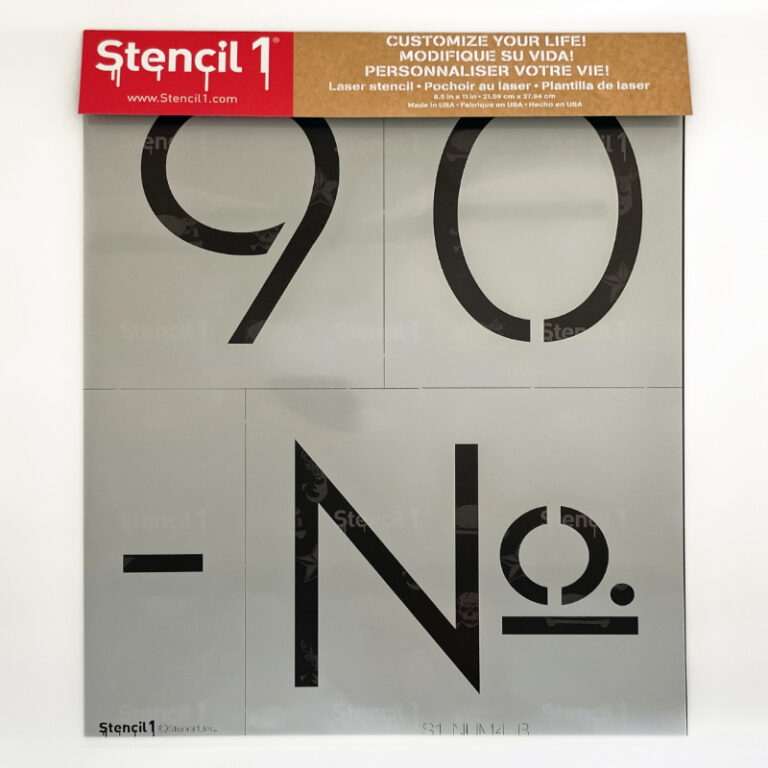4″ Modern Number Stencil Set | Stencil 1