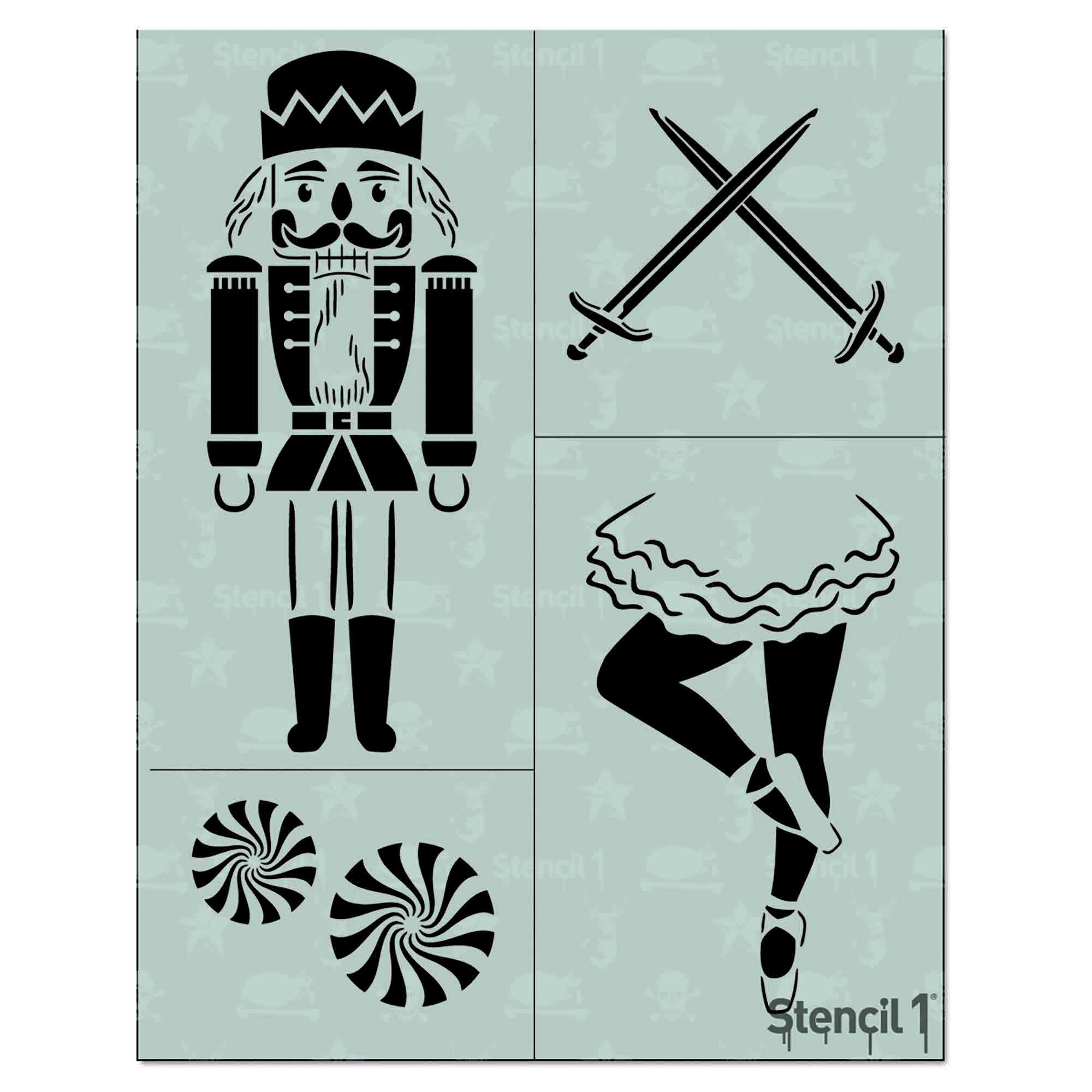 Nutcracker Stencil 4-Pack | Stencil 1