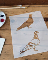 Pigeon Stencil – 2 Layers | Stencil 1