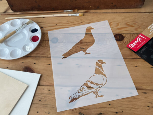 Pigeon Stencil – 2 Layers | Stencil 1