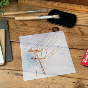Power Lines Stencil – Small (5.75″x6″) | Stencil 1