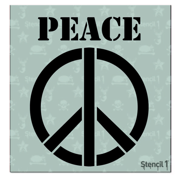 Peace Sign Stencil -Small (5.75″x6″) | Stencil 1