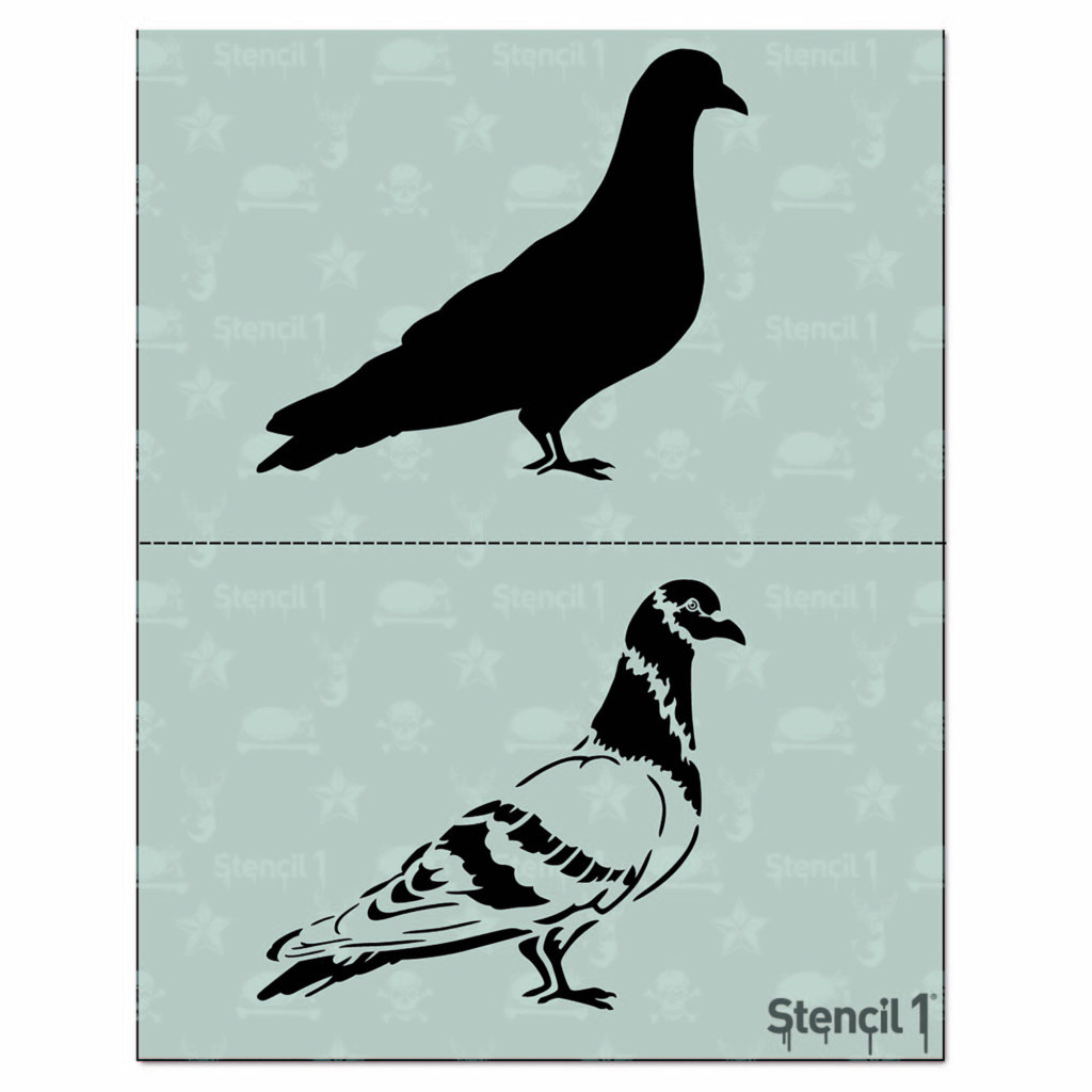Pigeon Stencil – 2 Layers | Stencil 1
