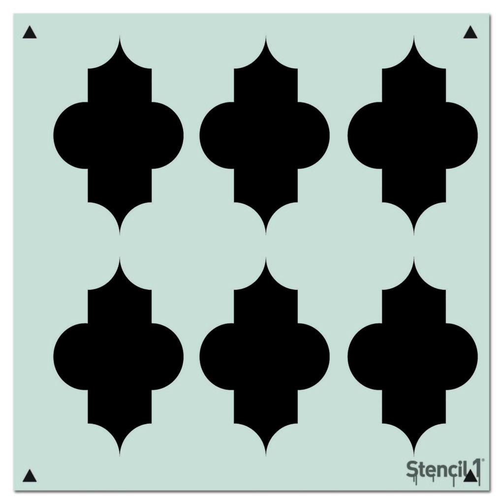Quatrefoil Repeat Pattern Stencil (11″x11″) | Stencil 1