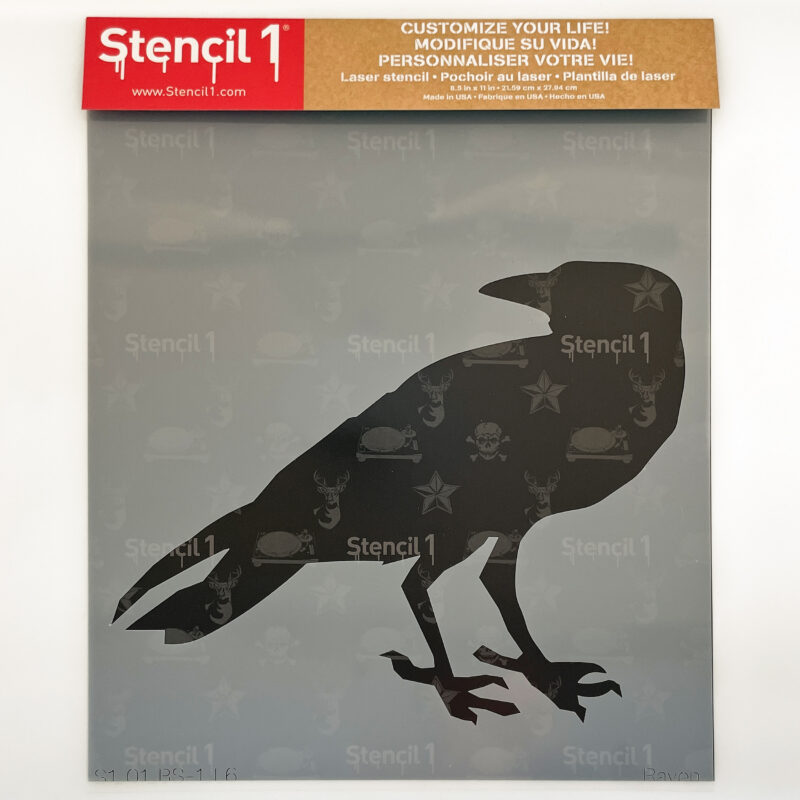 Raven Stencil (8.5″x11″) | Stencil 1
