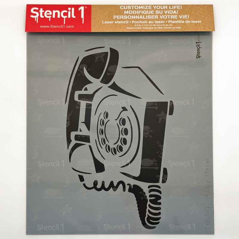 Rotary Phone Stencil (8.5″x11″) | Stencil 1