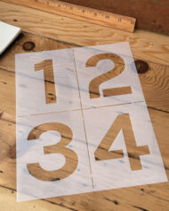 4″ Block Number Stencil Set | Stencil 1