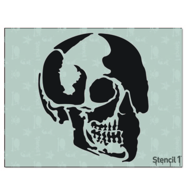 Skull Stencil (8.5"x11") | Stencil 1