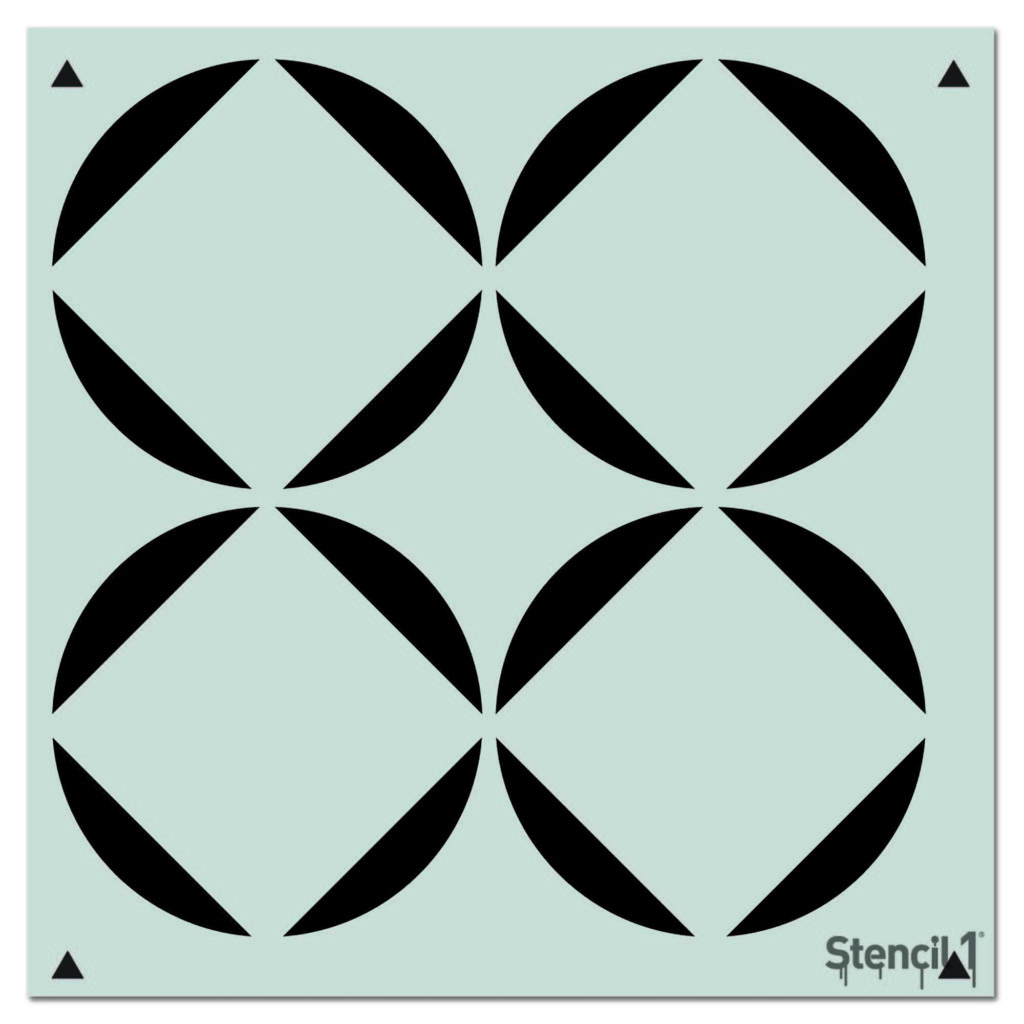 Square Petals Repeat Pattern Stencil (11"x11") | Stencil 1