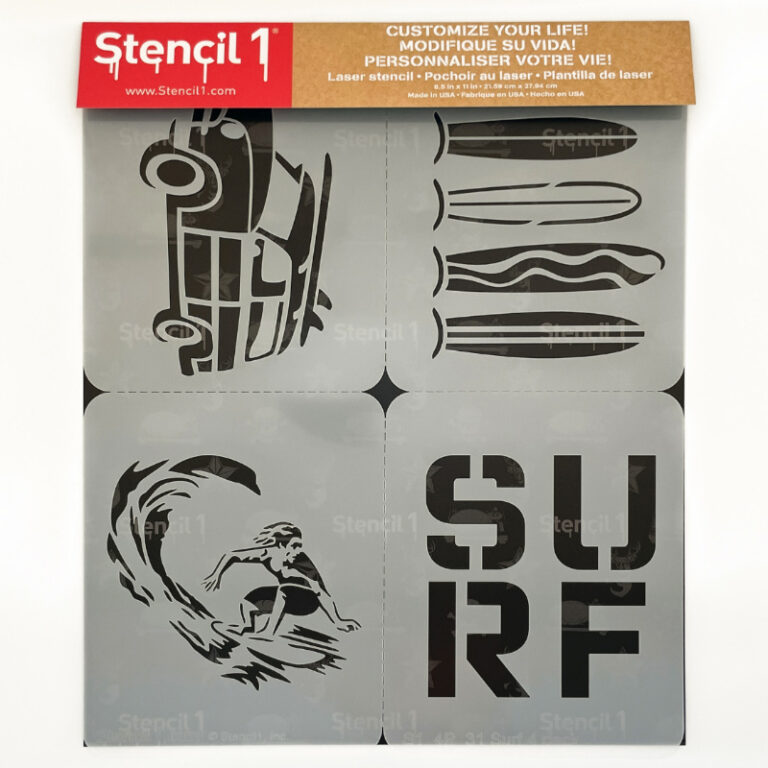 SURF Stencil 4-pack | Stencil 1