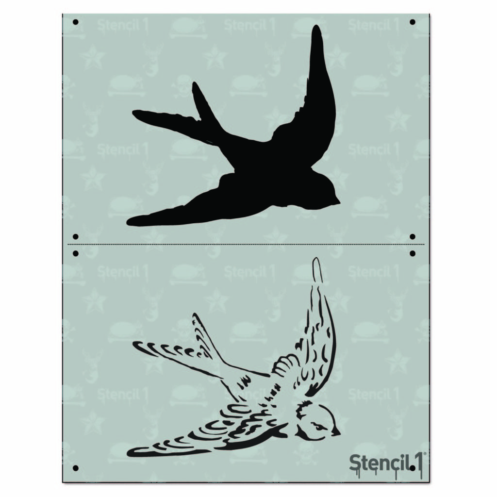 Swallow Two-Layer Stencil | Stencil 1