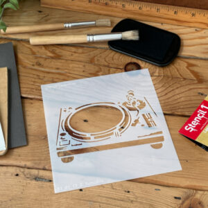 Turntable Stencil – small (5.75″x6″) | Stencil 1