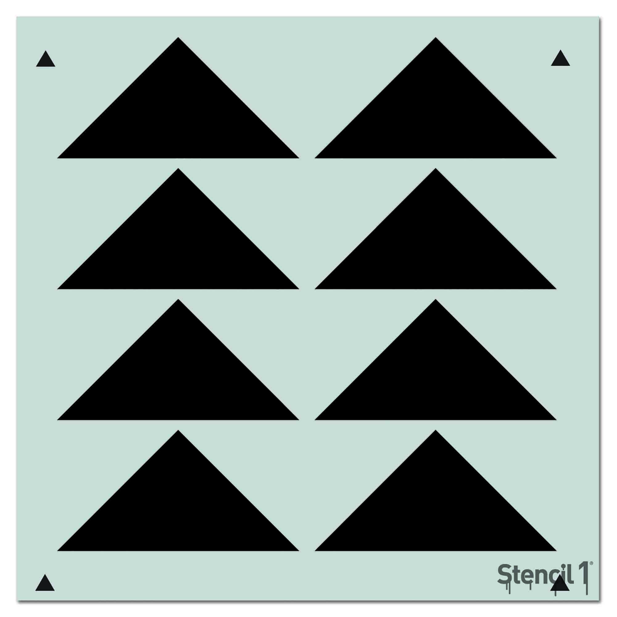 Triangles Aligned Repeat Pattern Stencil (11"x11") | Stencil 1