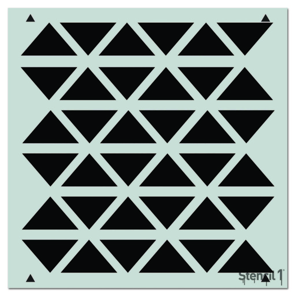 Triangle Flipped Repeat Pattern Stencil (11"x11") | Stencil 1