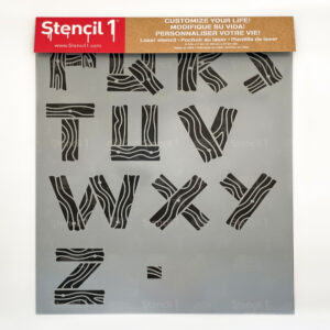 Wood Font Letter Stencil | Stencil 1