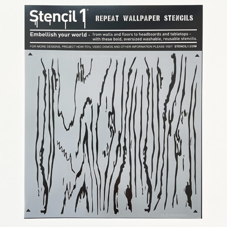Wood Grain Repeat Pattern Stencil (11"x11") | Stencil 1