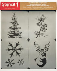 Winter Holiday Stencil 4-pack | Stencil 1