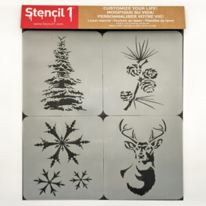Winter Holiday Stencil 4-pack | Stencil 1